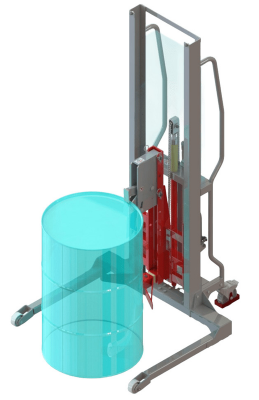 Gerbeur Levfix300 à levée manuelle avec pince automatique pour fût ...